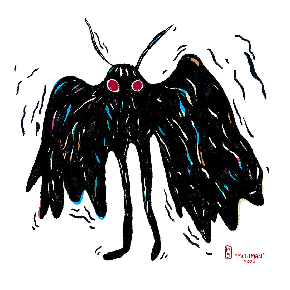 Large Mothman Print – Kyndrasweep